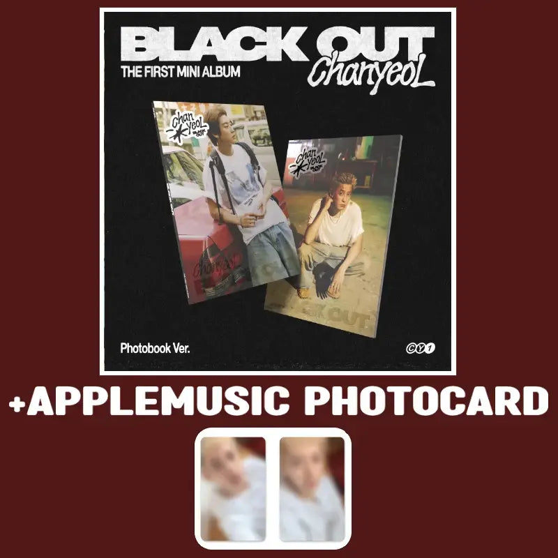 CHANYEOL 1st Mini Album - Black Out (Photobook Ver.) + APPLEMUSIC Phot ...