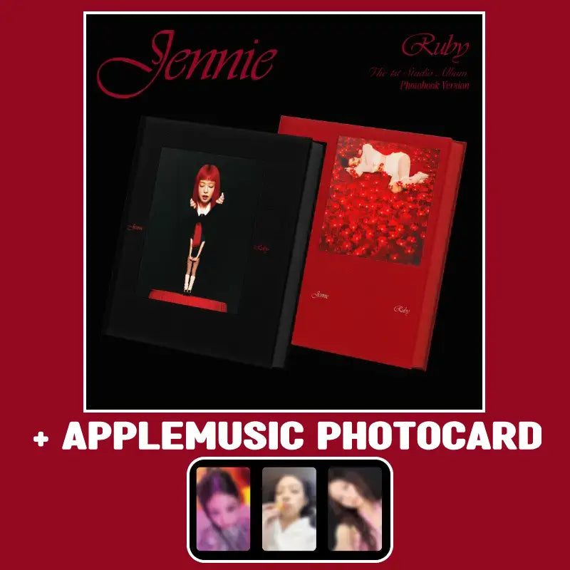 JENNIE 1st Studio Album - Ruby (Photobook Ver.) + APPLEMUSIC Photocard ...