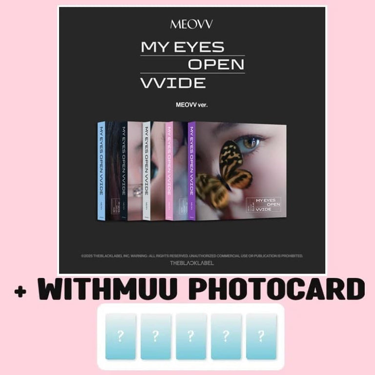 MEOVV 1st EP Album - MY EYES OPEN VVIDE (MEOVV Ver.) + WITHMUU Photoca ...