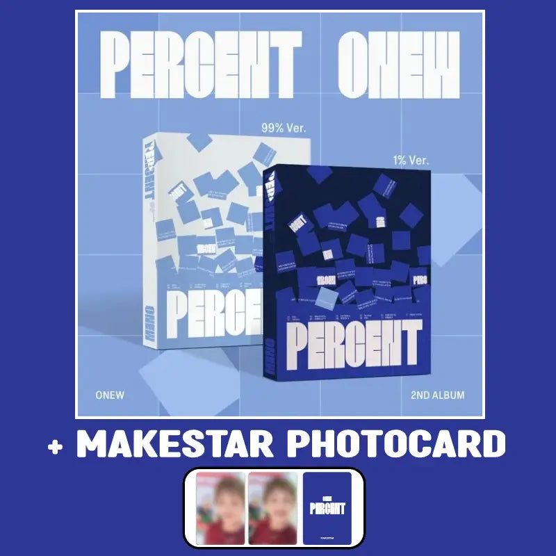 ONEW 2nd Album - PERCENT (Photobook Ver.) + MAKESTAR Photocard – Choice ...