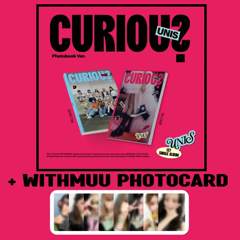 UNIS 1st Single Album - CURIOUS (Photobook Ver.) + WITHMUU Photocard ...