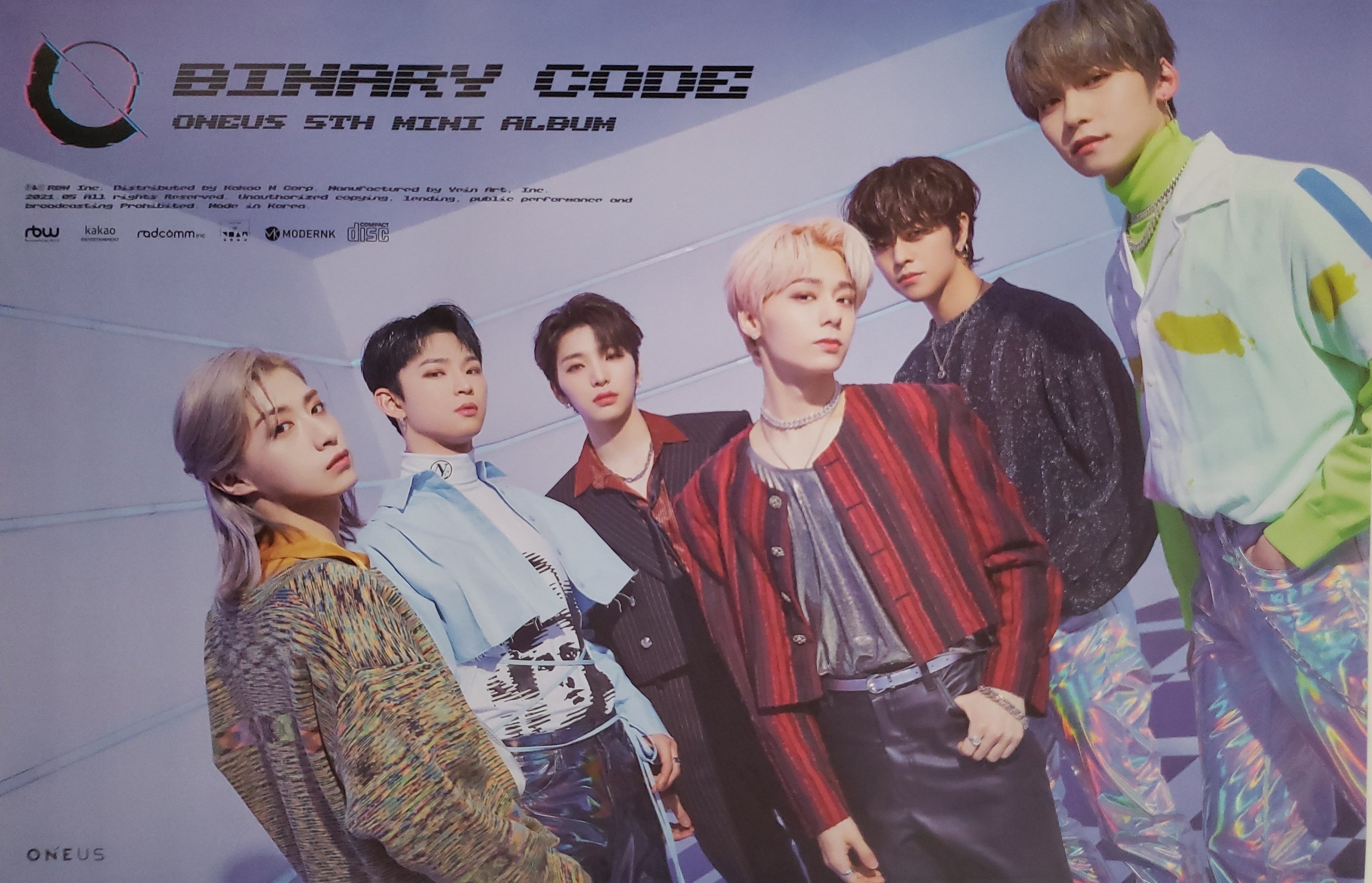 ONEUS 5TH MINI ALBUM BINARY CODE Official Poster - Photo Concept 2 ...