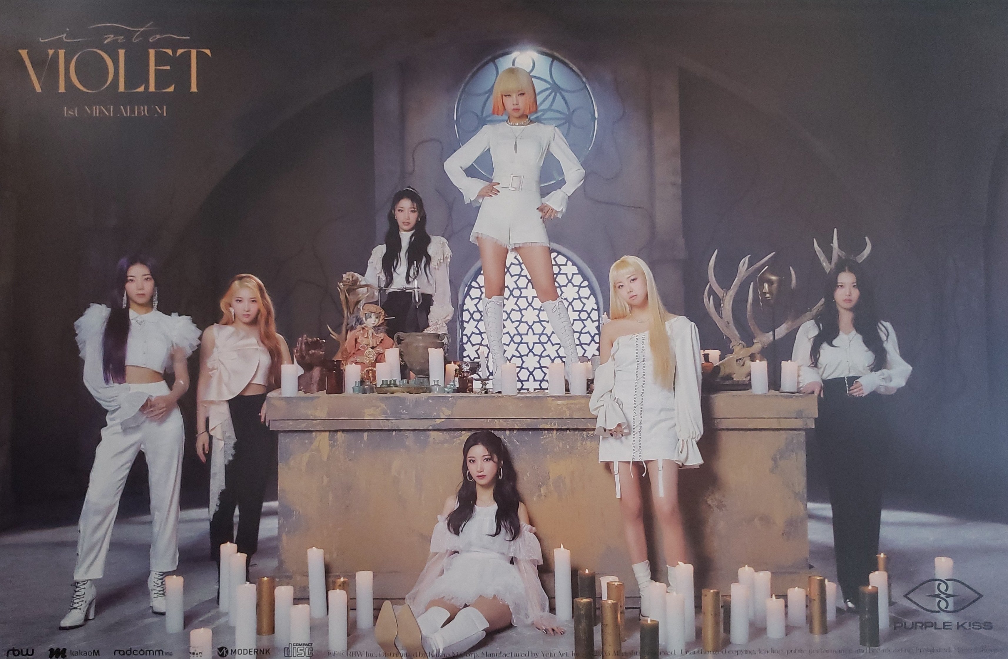 PURPLE KISS 1st Mini Album Into Violet Official Poster - Photo Concept ...