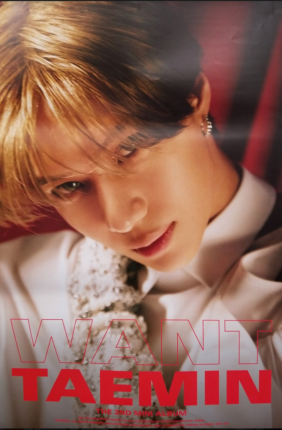 Taemin 2nd Mini Album Want Official Poster - Photo Concept 1 – Choice ...