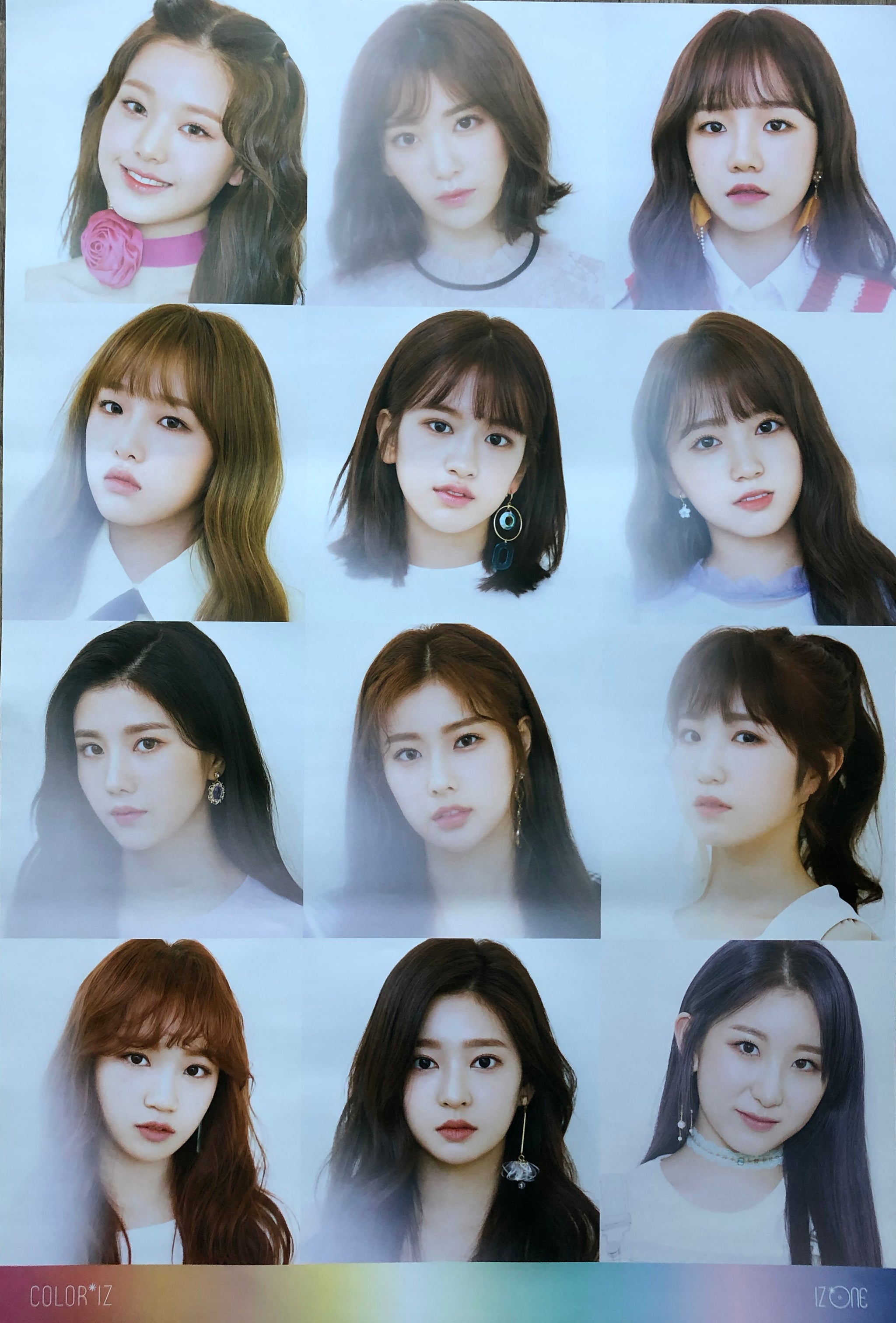 IZ*ONE 1st Mini Album [COLOR*IZ] Official Poster - Rose Version ...